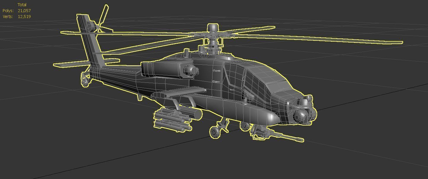 Apache AH-64D free 3D model | CGTrader