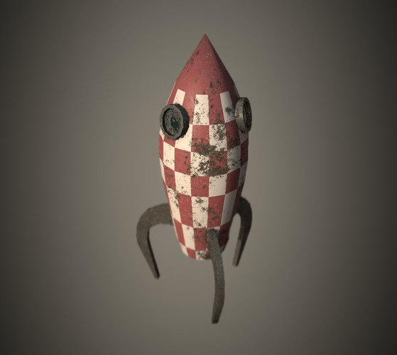 3D model Low-Poly Rusty Rocket PBR VR / AR / low-poly | CGTrader