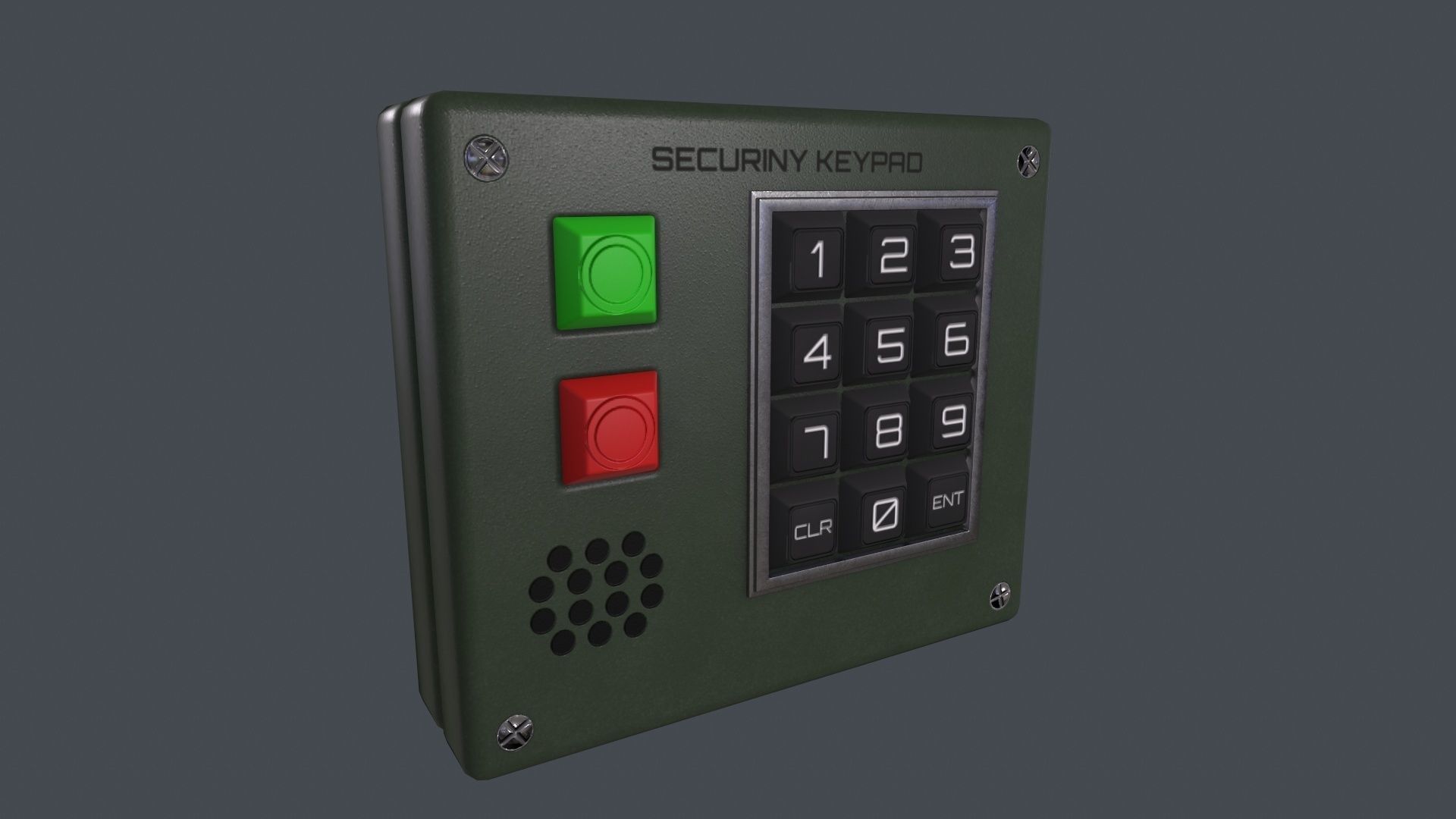 3D model Keypad Lock 3D Model VR / AR / low-poly | CGTrader