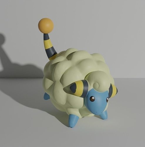 Mareep pokemon 3D print model 3D model 3D printable | CGTrader
