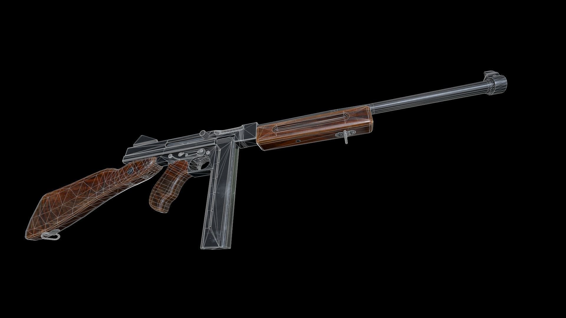 3D model Thompson gun VR / AR / low-poly | CGTrader