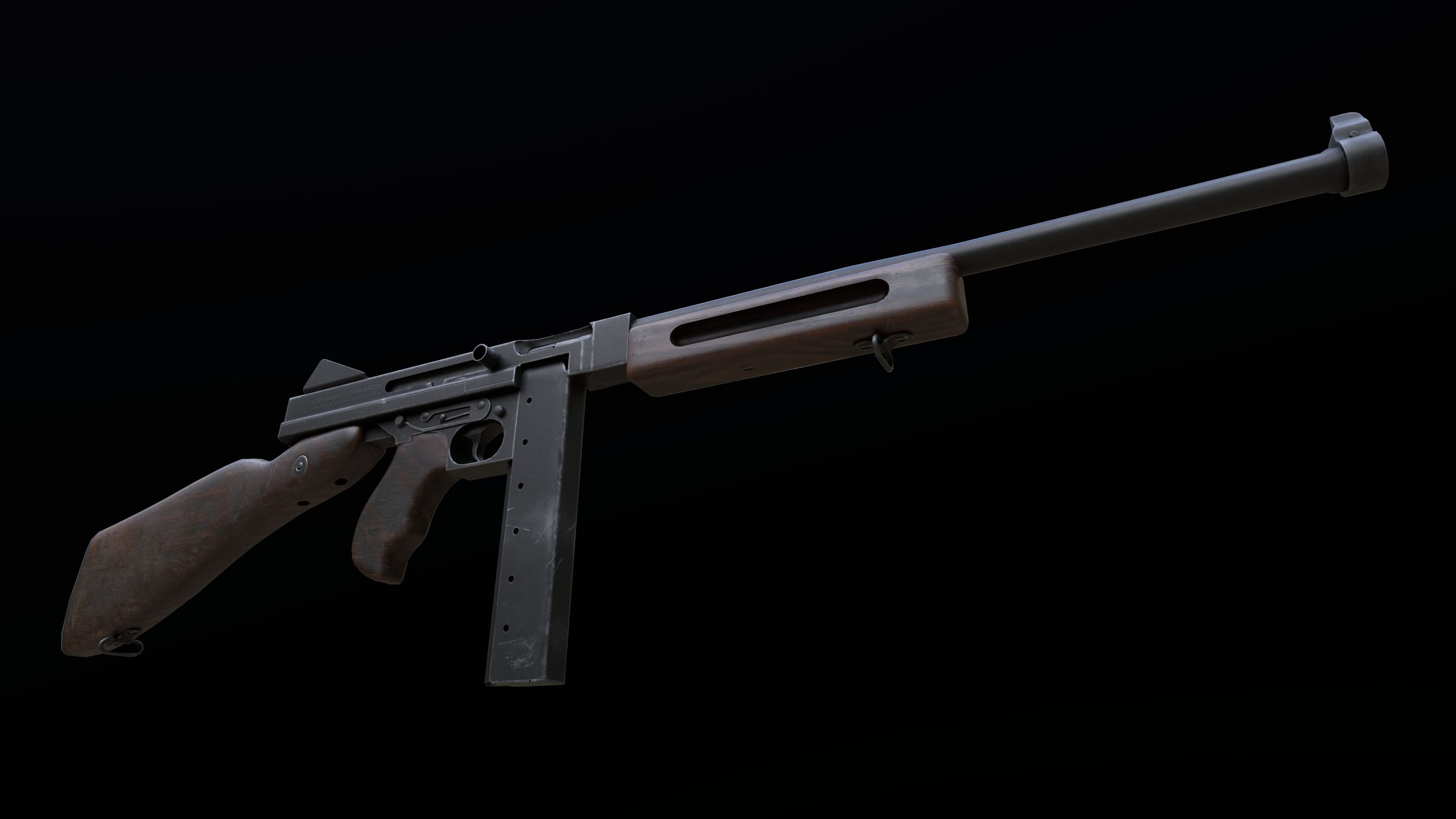 3D model Thompson gun VR / AR / low-poly | CGTrader