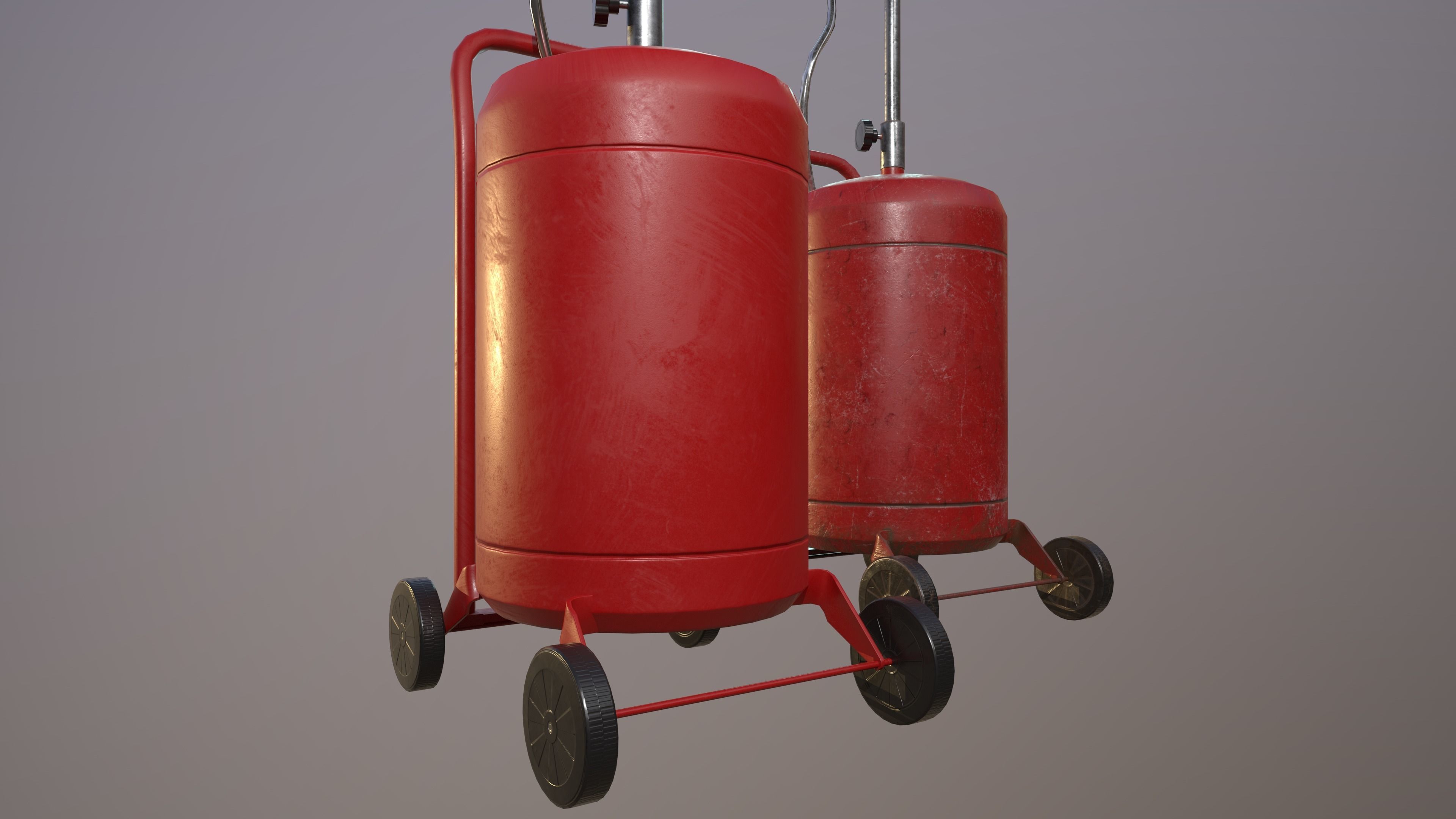 3D model 2 Version Waste Oil Drain Tank Gallon Extractor game ready VR ...