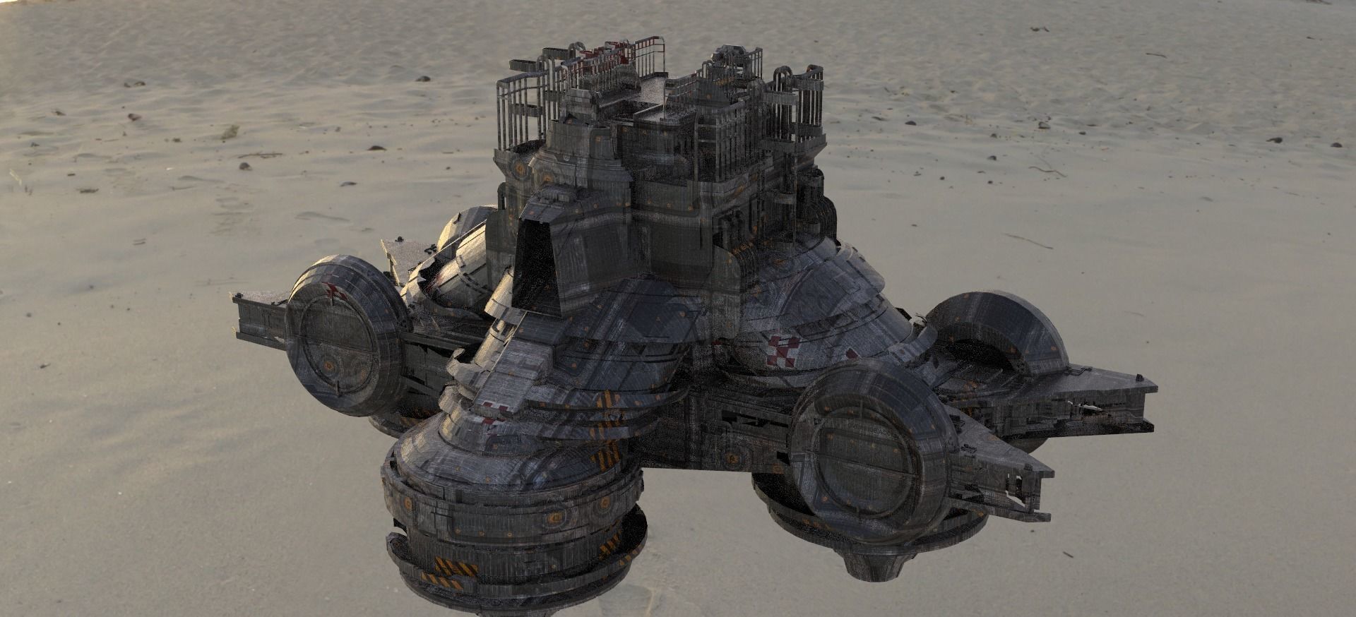 Sci fi gangster Floating platform base 1 3D model | CGTrader
