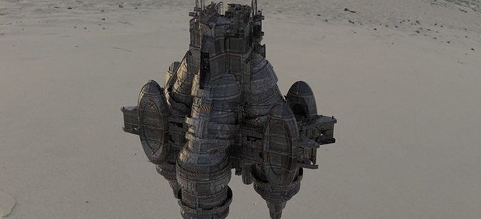 Sci fi Floating platform base 2 3D model | CGTrader