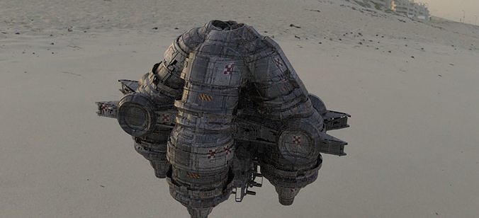 Sci fi Floating platform base 6 3D model | CGTrader