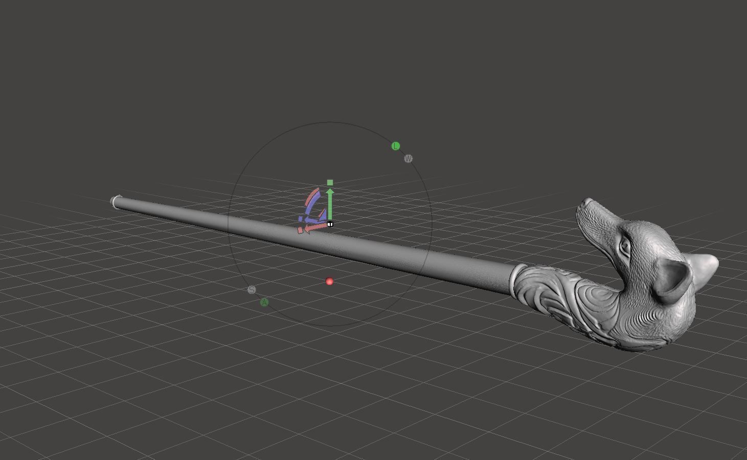Fox cane 3D model 3D printable | CGTrader
