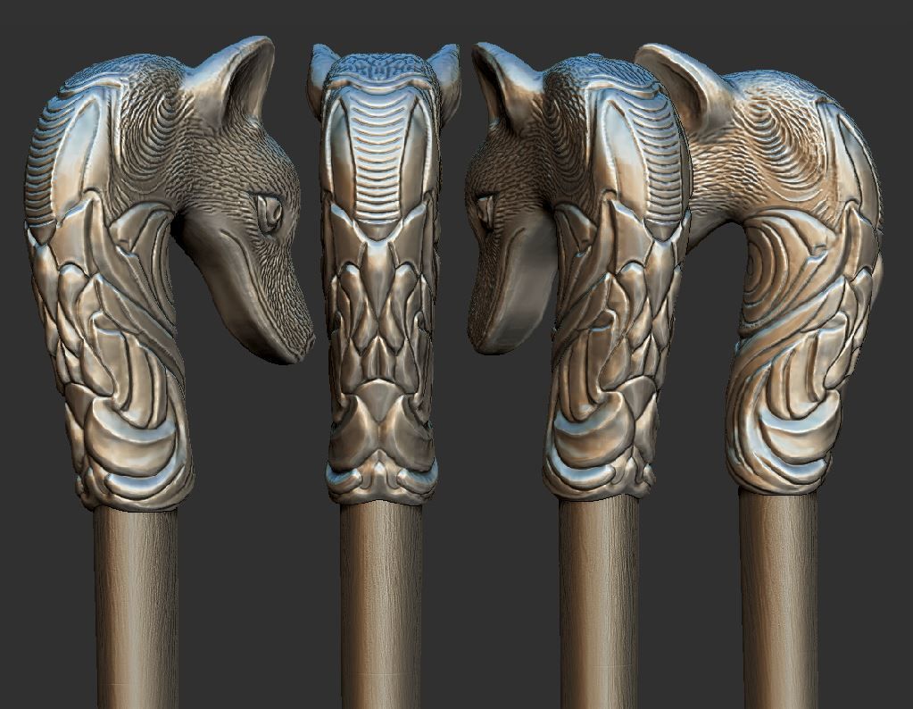 Fox cane 3D model 3D printable | CGTrader