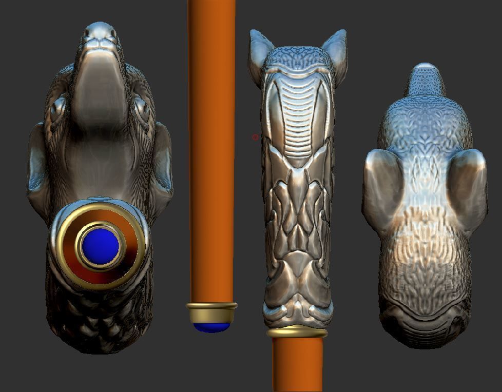 Fox cane 3D model 3D printable | CGTrader