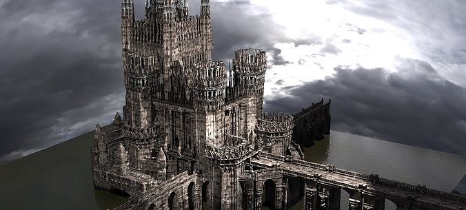 Sir Kay Kastle fortress 2 Kitbash extended 3D model | CGTrader