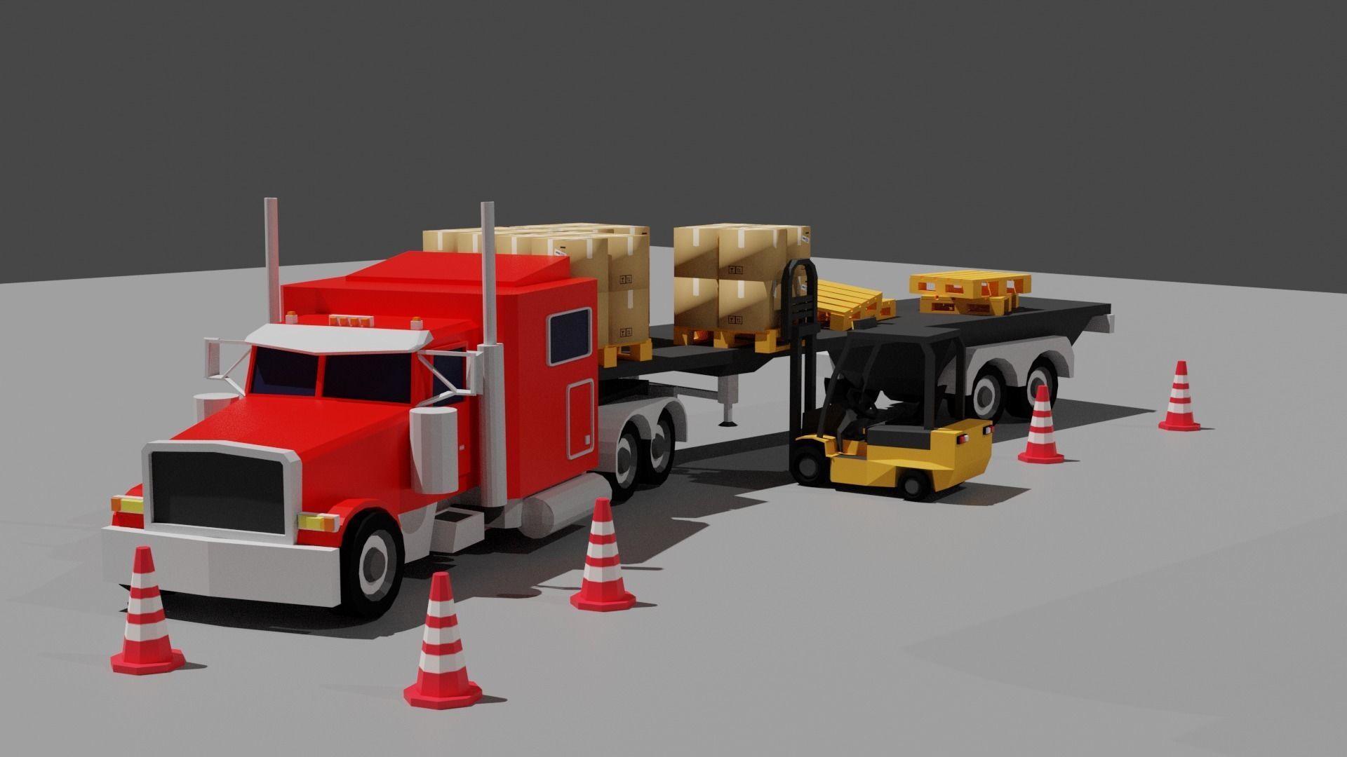 3D model Low Poly warehouse equipment pack VR / AR / low-poly | CGTrader