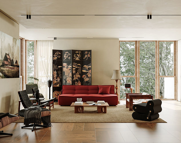 Cream style interiors that are trending right now 3D model | CGTrader