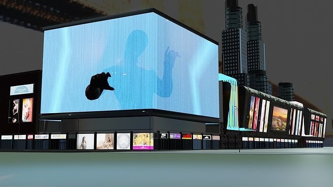 City Mall with animated Spider man in 3D 3D model animated rigged ...