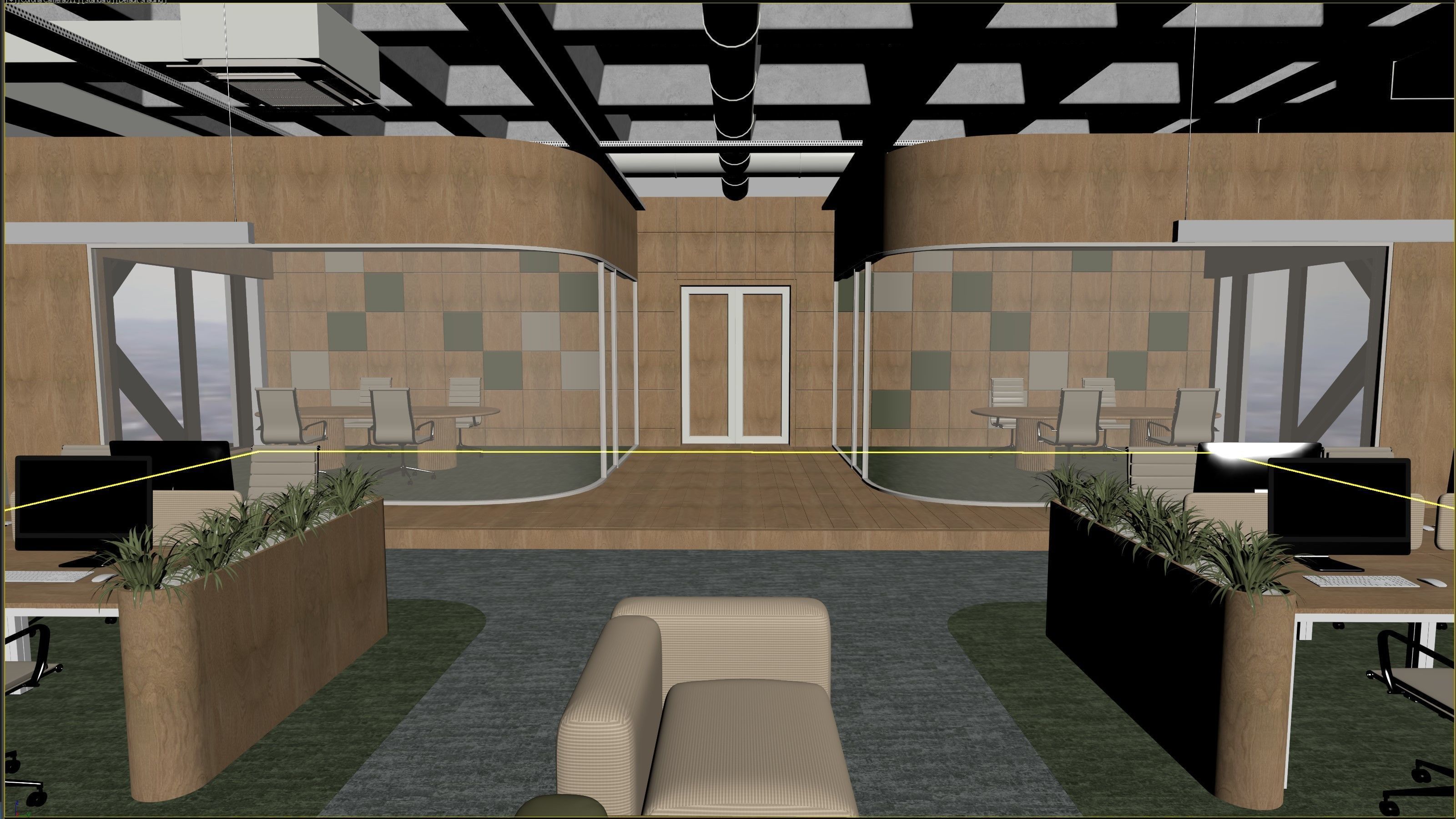 Contemporary Office Space 3D Model 3D model | CGTrader
