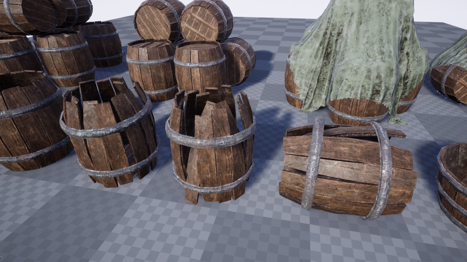 Medieval barrels and crates Kit 3D Model Collection | CGTrader