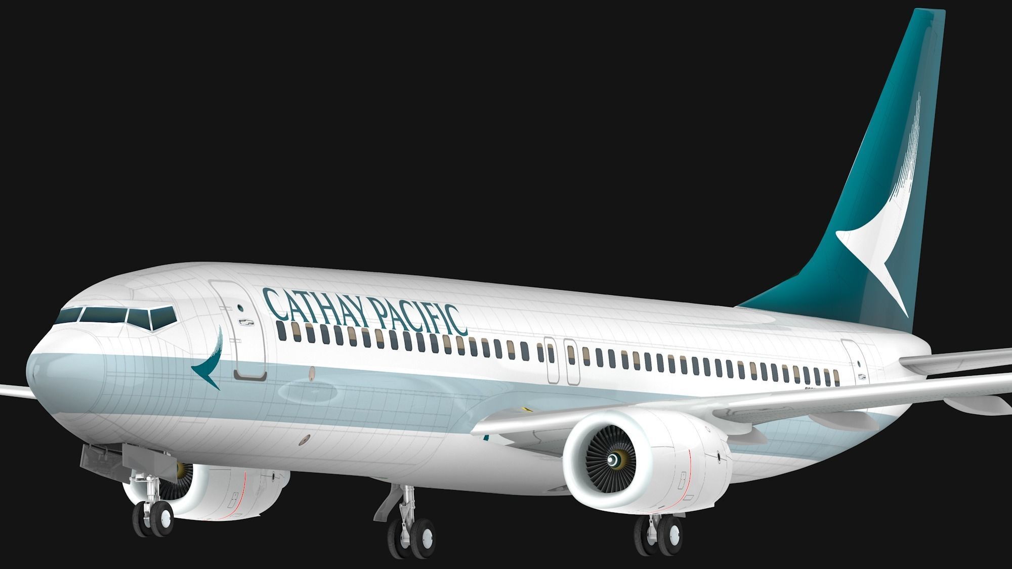 3D model Boeing 737-800 Cathay Pacific VR / AR / low-poly | CGTrader