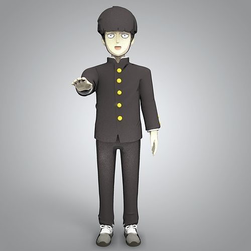 Shigeo Kageyama Mob Psycho 100 3D model 3D printable | CGTrader