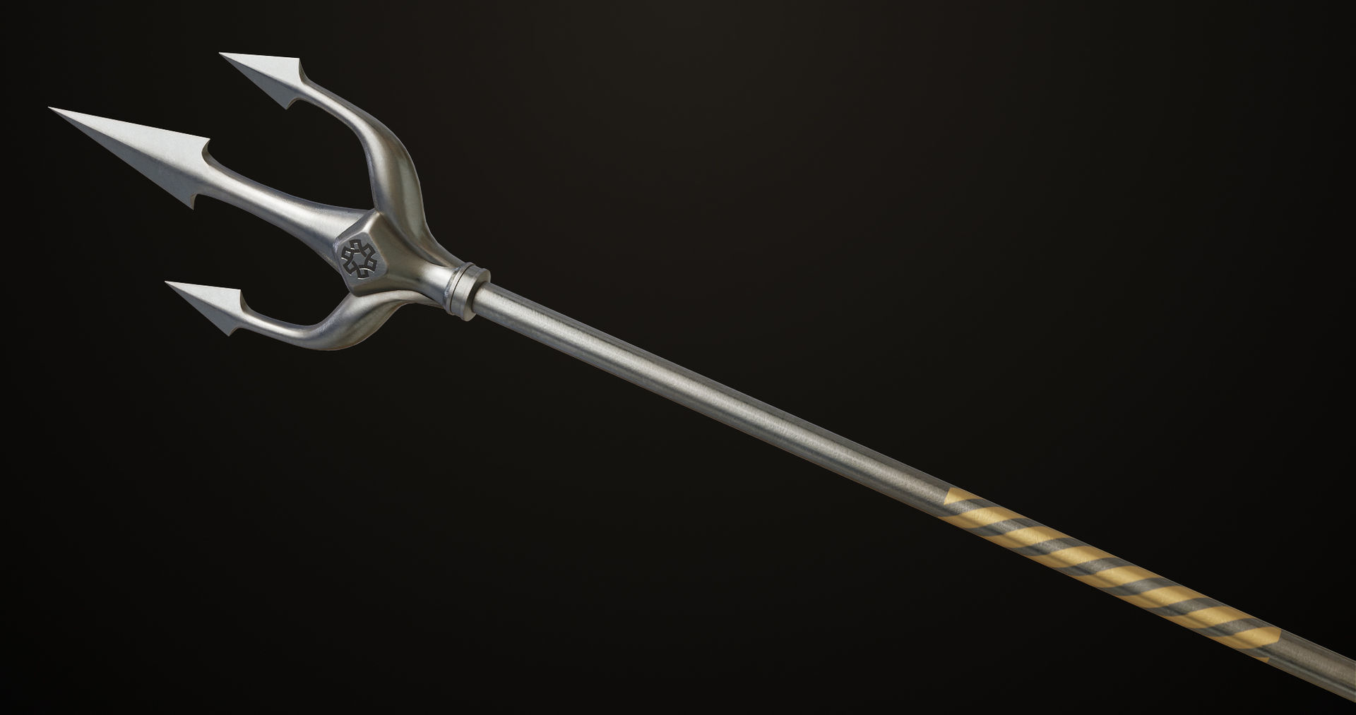 3D Model Collection Gold And Silver Trident All PBR Unity UE Textures ...