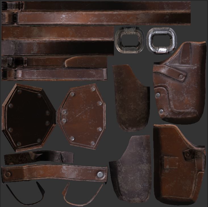 Leather Shoulder Holster PBR free VR / AR / low-poly 3D model | CGTrader