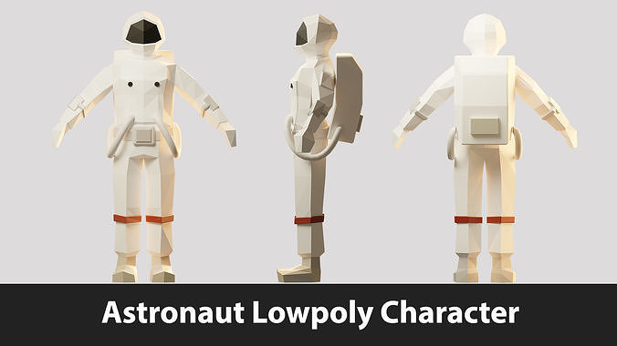 3D model Lowpoly Astronaut Character VR / AR / low-poly | CGTrader