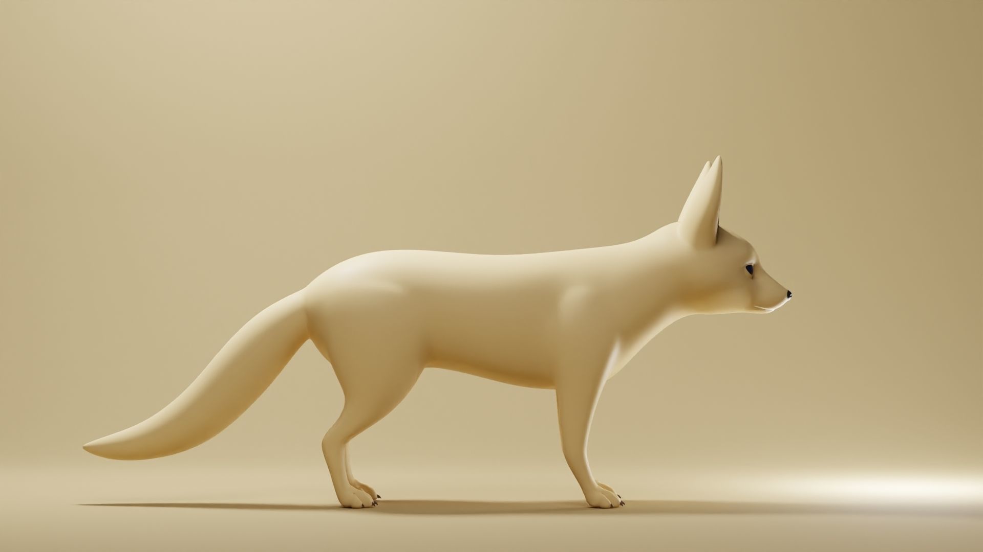 3D model Fennec Fox Base Mesh VR / AR / low-poly | CGTrader