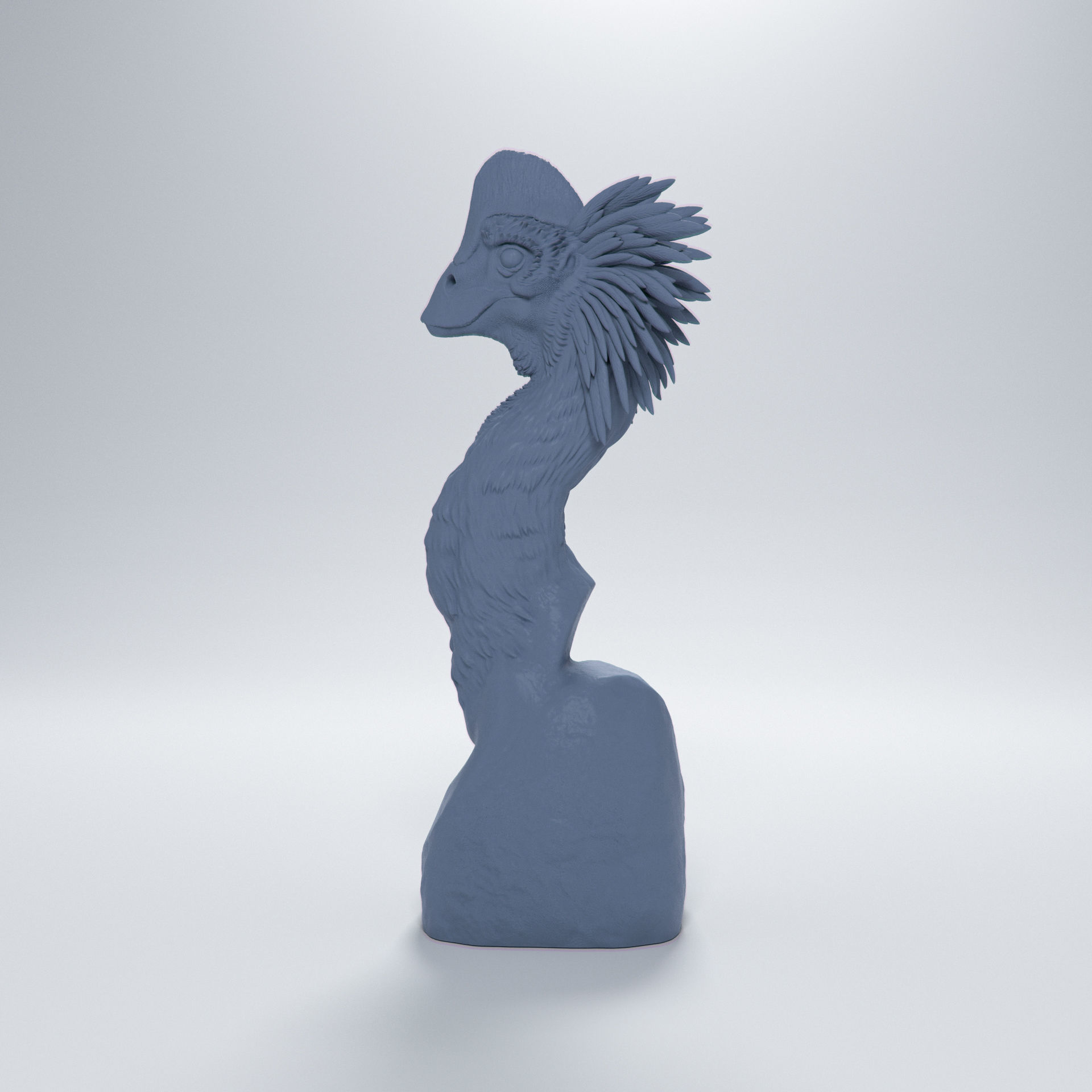 Anzu bust - pre-supported dinosaur head 3D model 3D printable | CGTrader