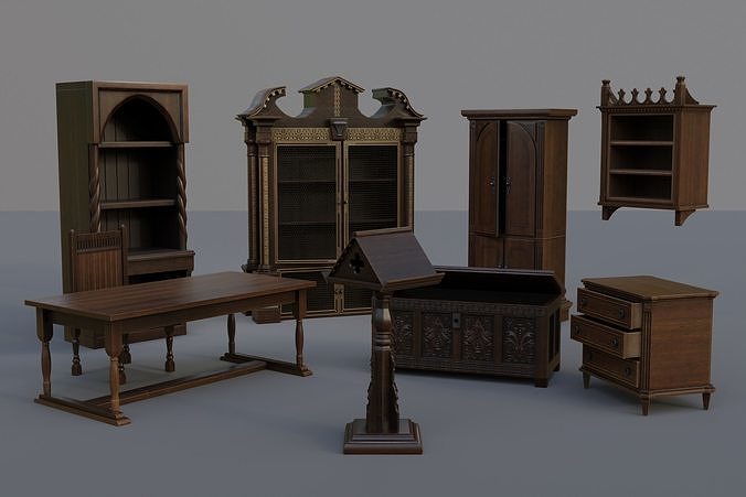 3D model Furniture pack 1 VR / AR / low-poly | CGTrader