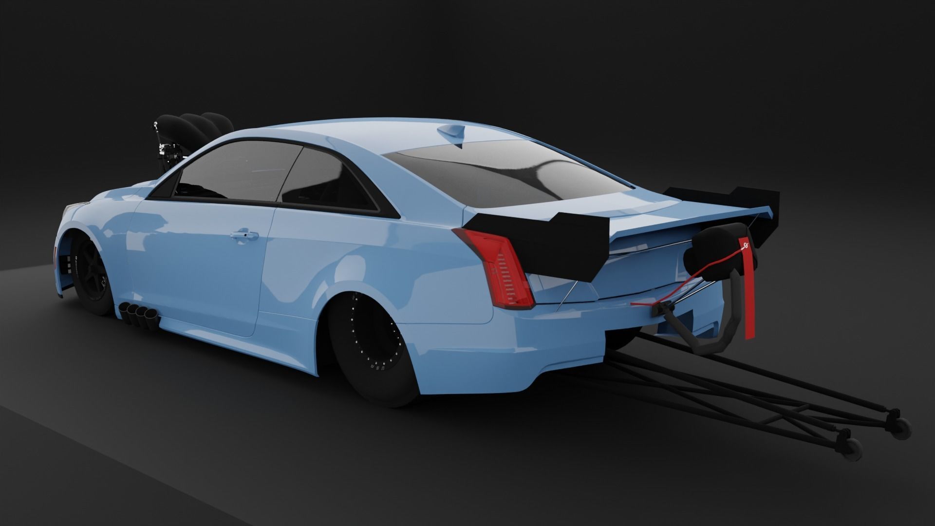 3D model Cadillac ATS-V Drag Racing Car VR / AR / low-poly | CGTrader