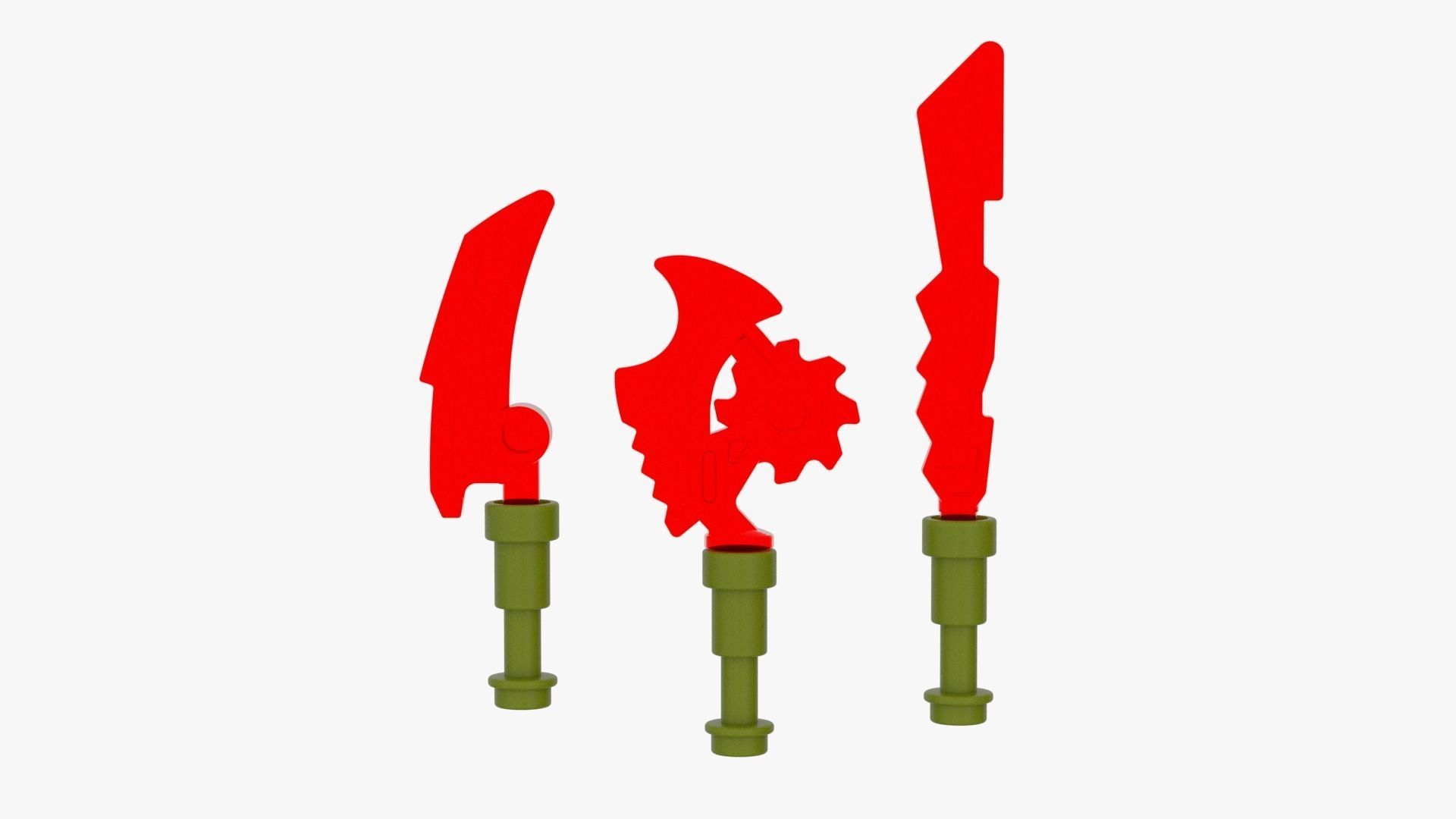 3D model Lego Ninjago Weapon Pack Matchable VR / AR / low-poly | CGTrader