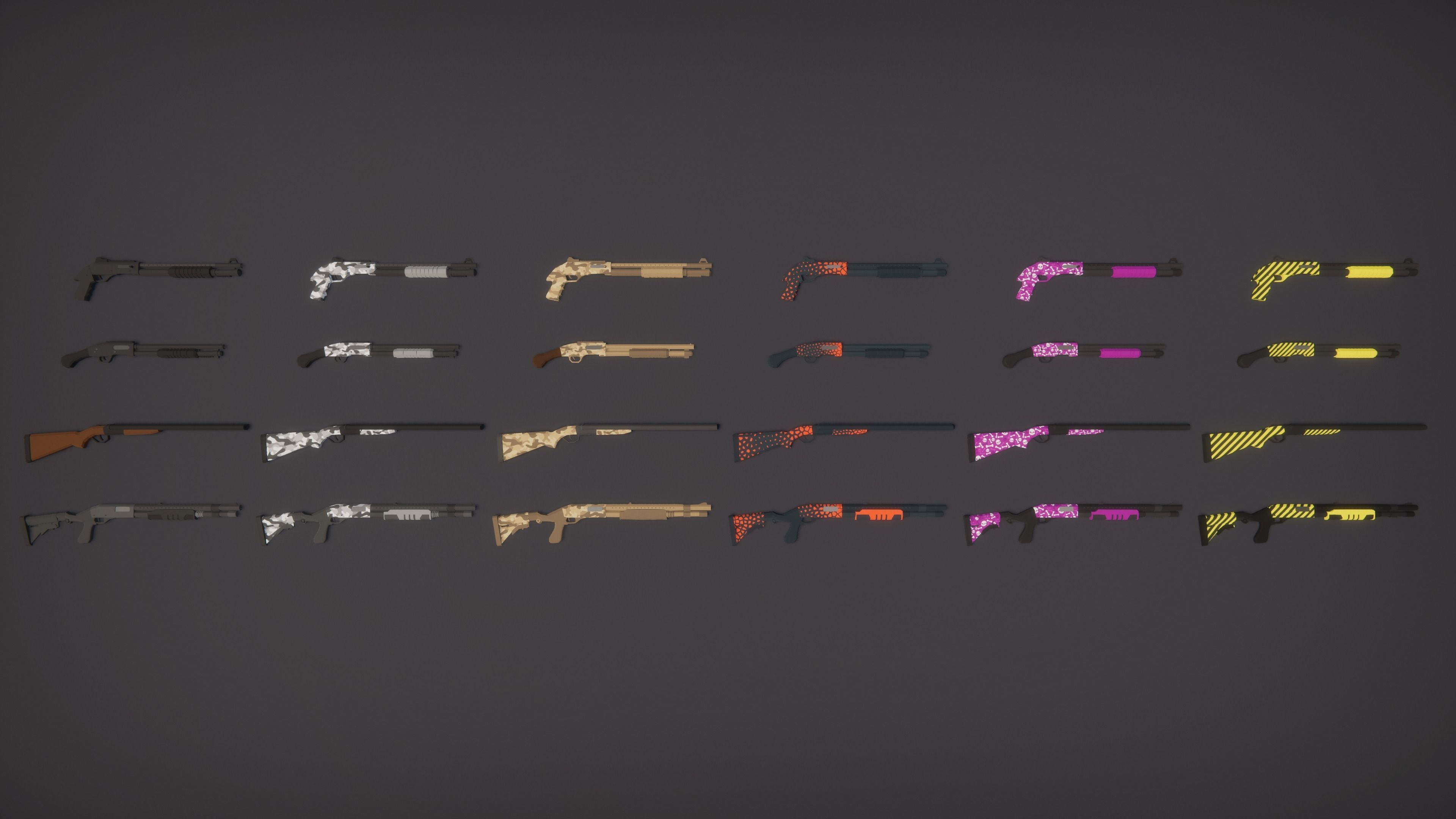 3D model Low Poly FPS Weapons Pack 3D Shooter Asset VR / AR / low-poly ...