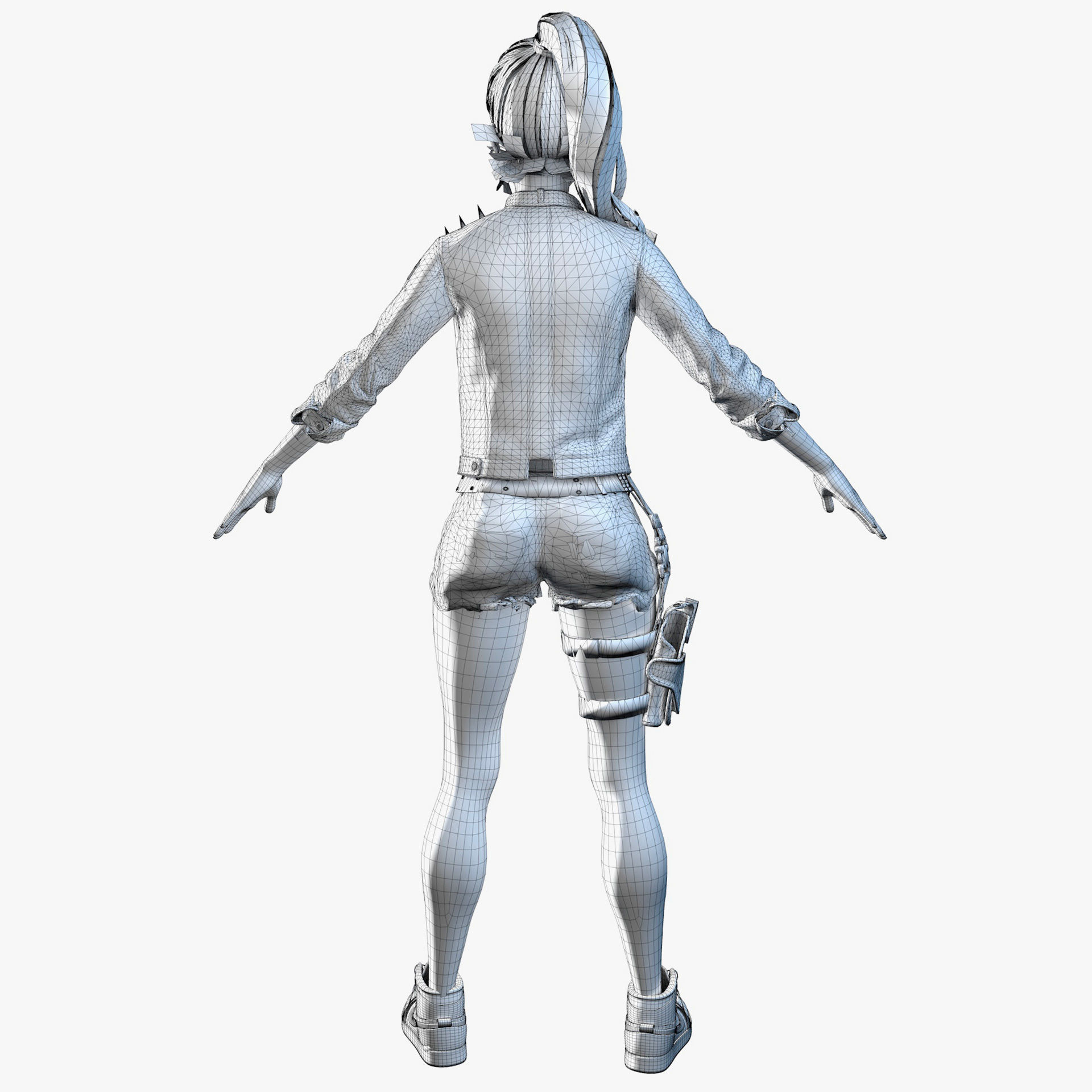 3D model Cyberpunk Girl Sci-fi Female Character Eve VR / AR / low-poly | CGTrader