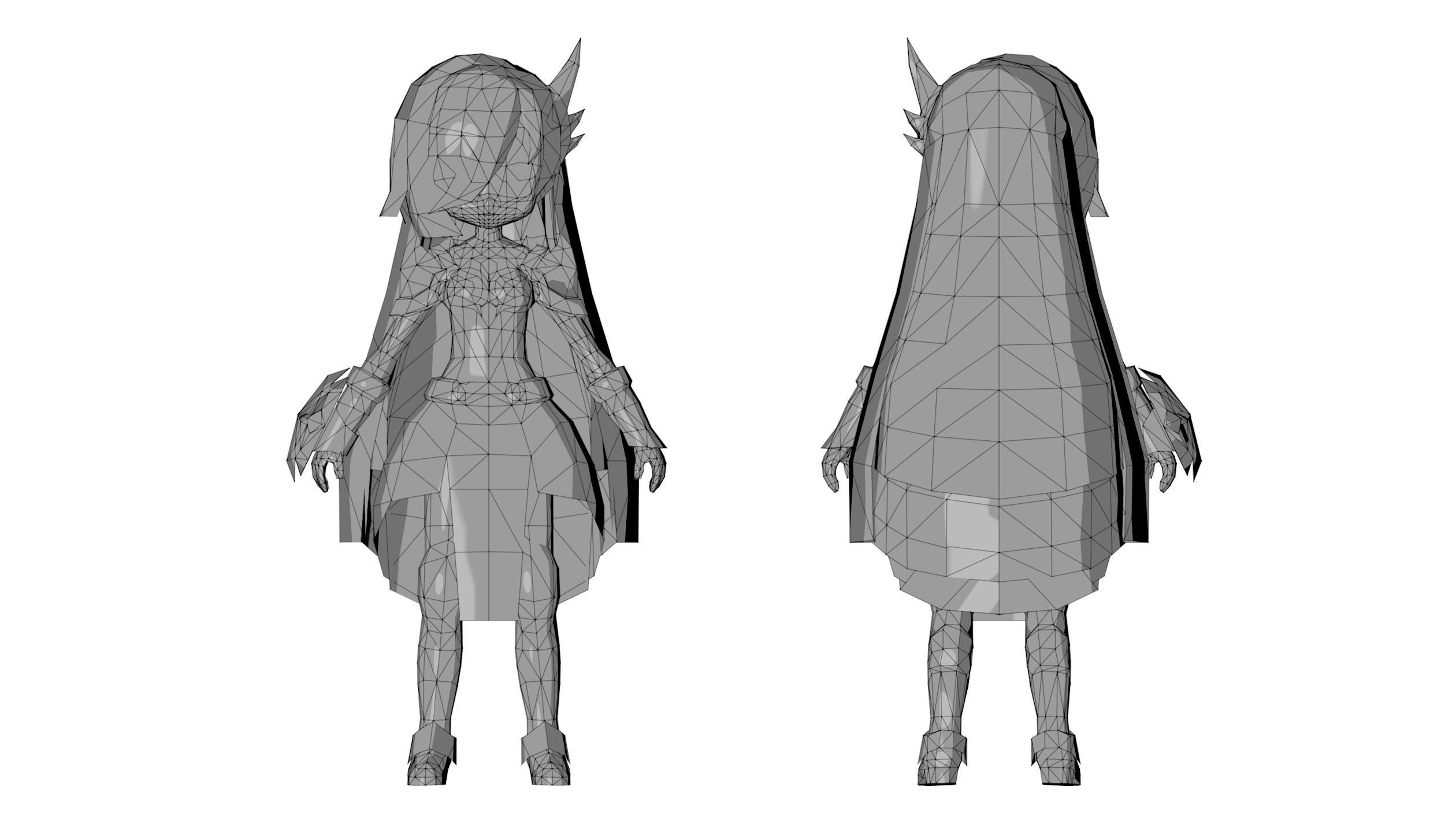 3D model Anime Girl - Fully Rigged Character - 7 Variants - Set 1 VR ...