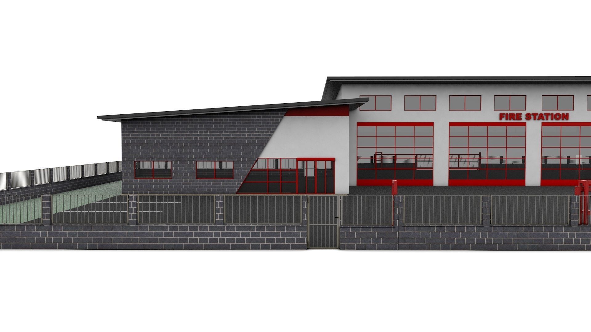 Fire station 3D model | CGTrader
