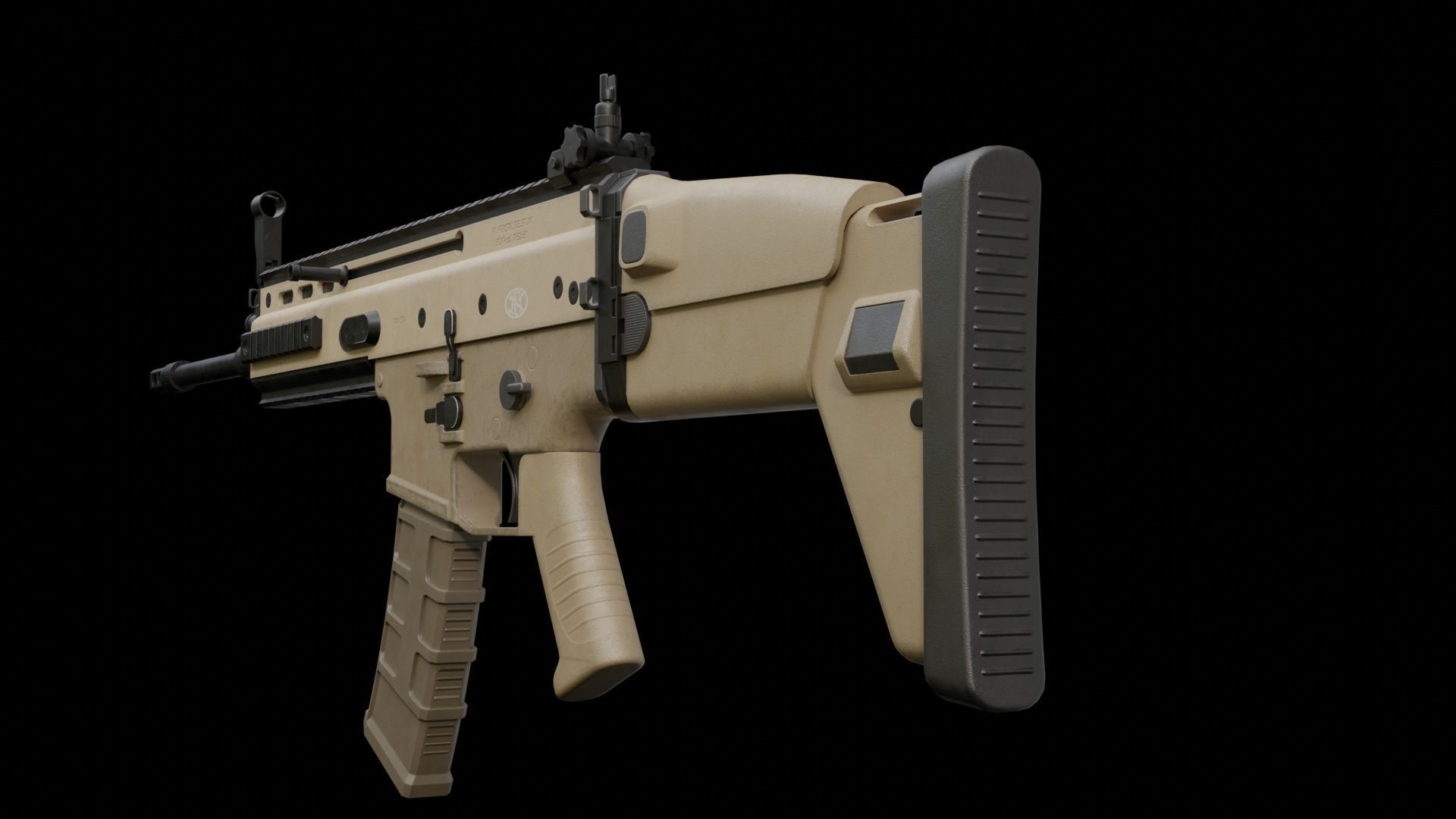 3D model SCAR-H assault rifle VR / AR / low-poly | CGTrader