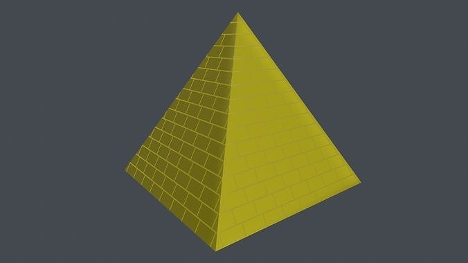 3D model Pyramid 3D Model golden brick VR / AR / low-poly | CGTrader