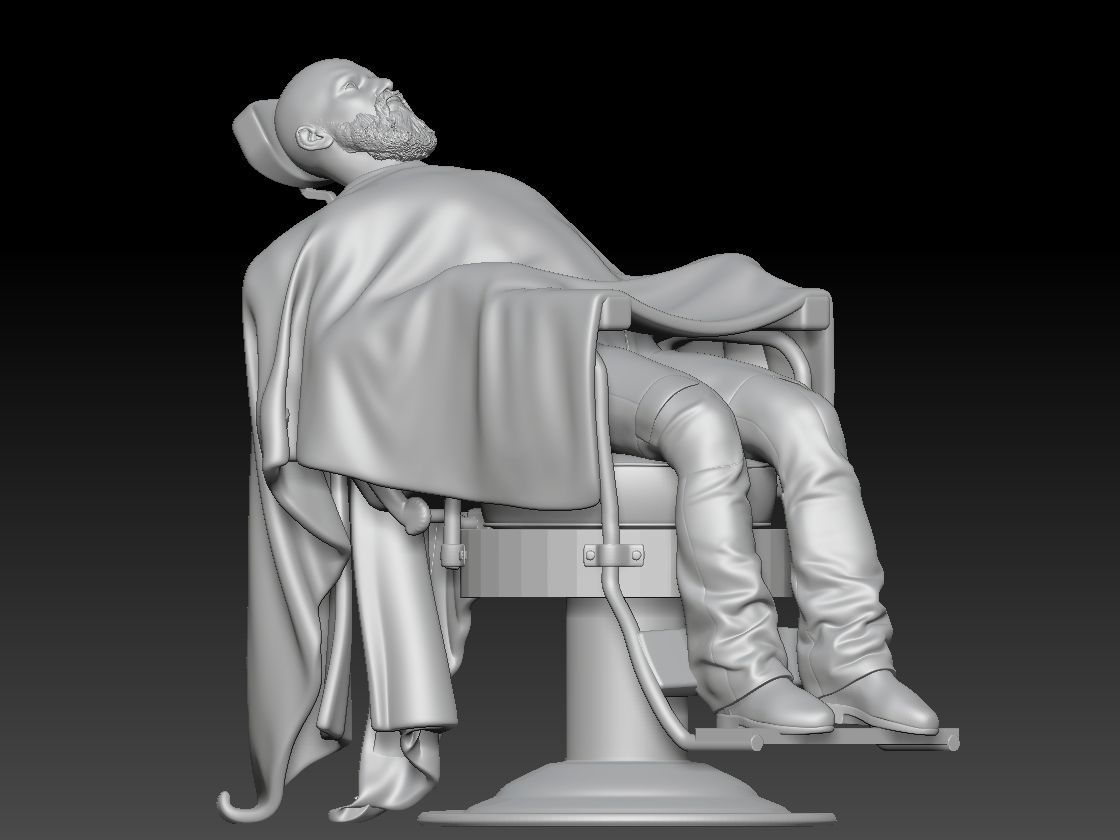 BARBER SHOP 2 CUSTOMER 3D model 3D printable | CGTrader