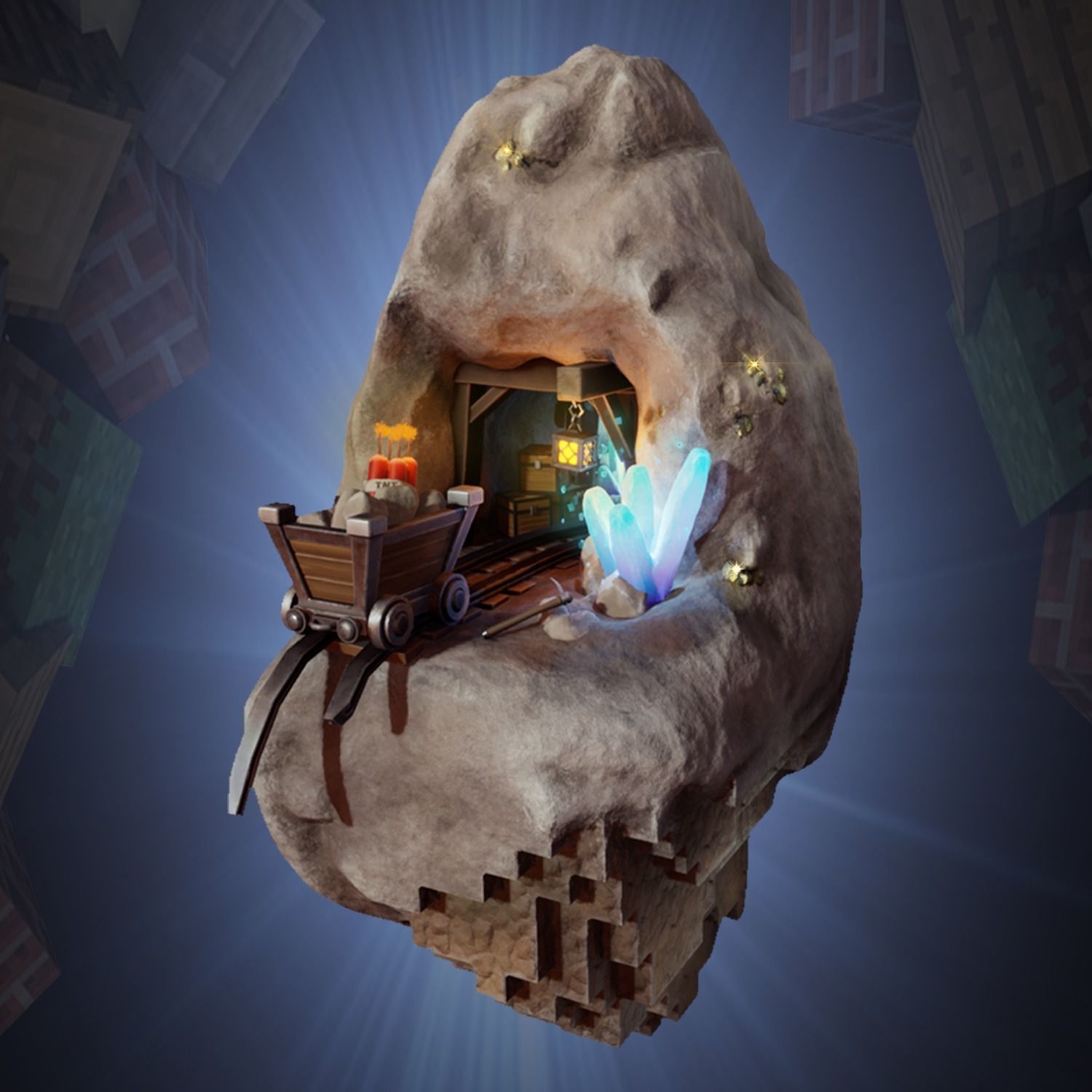 Blender 3 UE5 Minecraft Fan Art Mine Scene Environment Scene 3D model ...