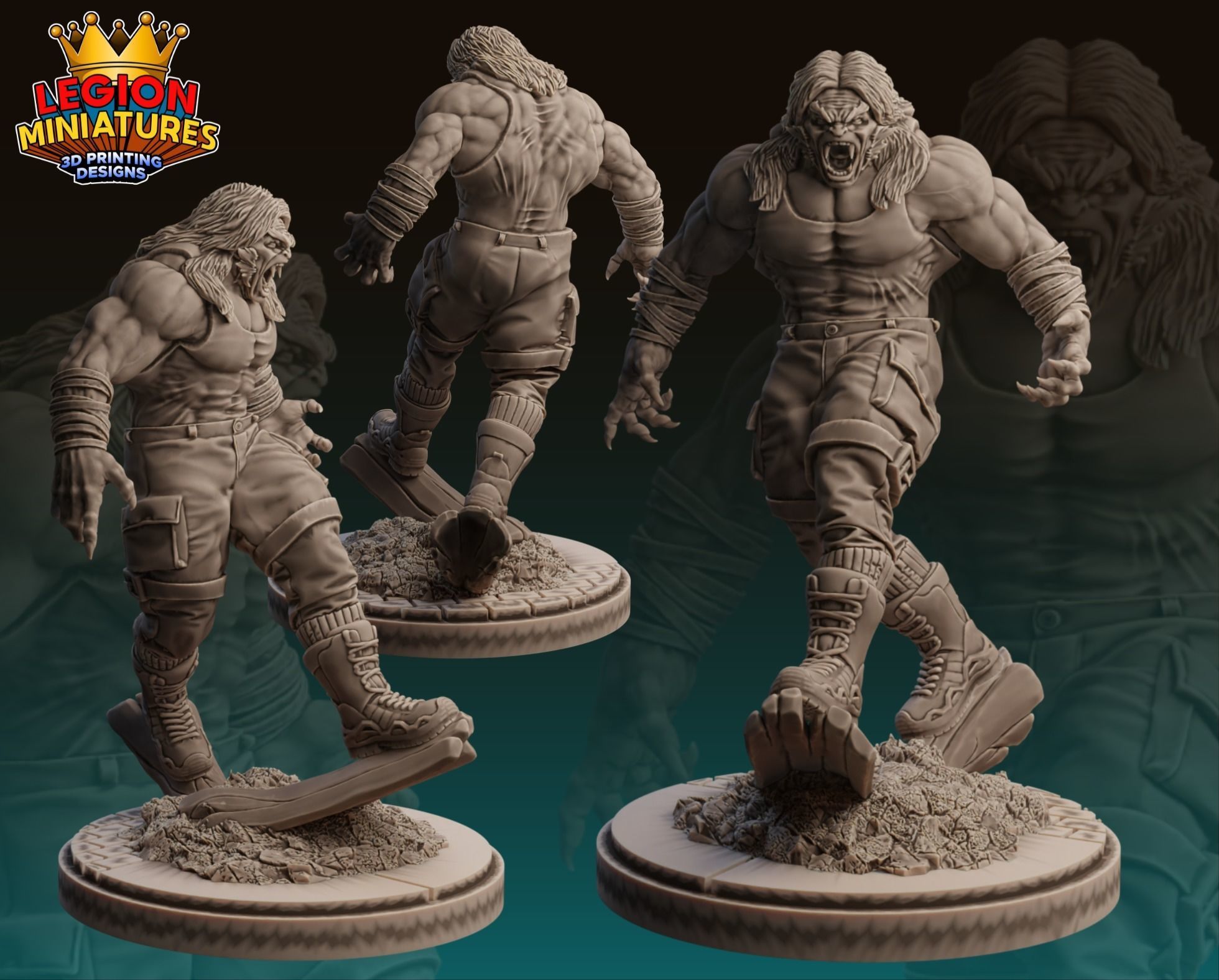 Marvel crisis protocol sabretooth presupported included 3D model 3D ...
