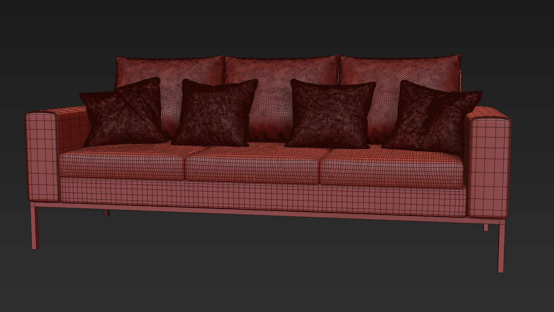 HBF Max Lounge Three Seater Sofa 3D model | CGTrader