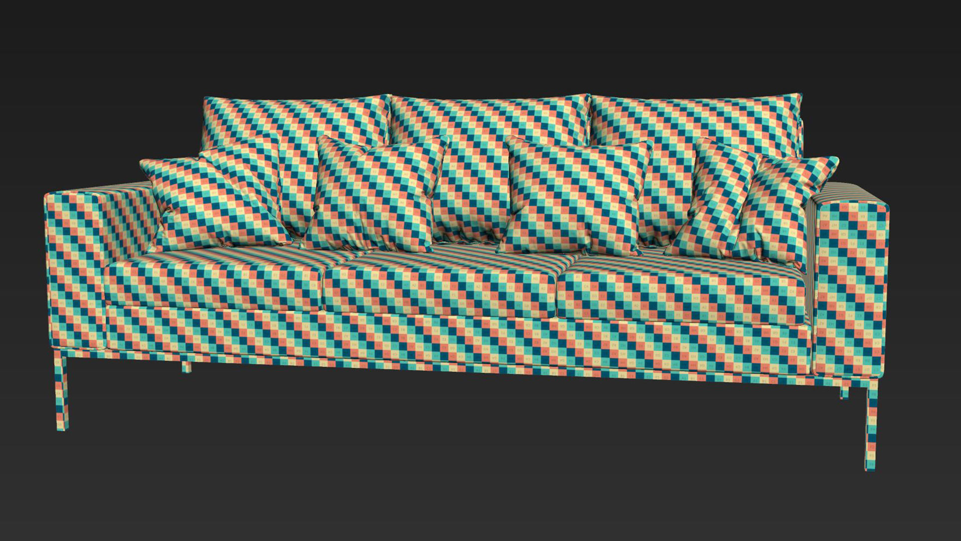 HBF Max Lounge Three Seater Sofa 3D model | CGTrader