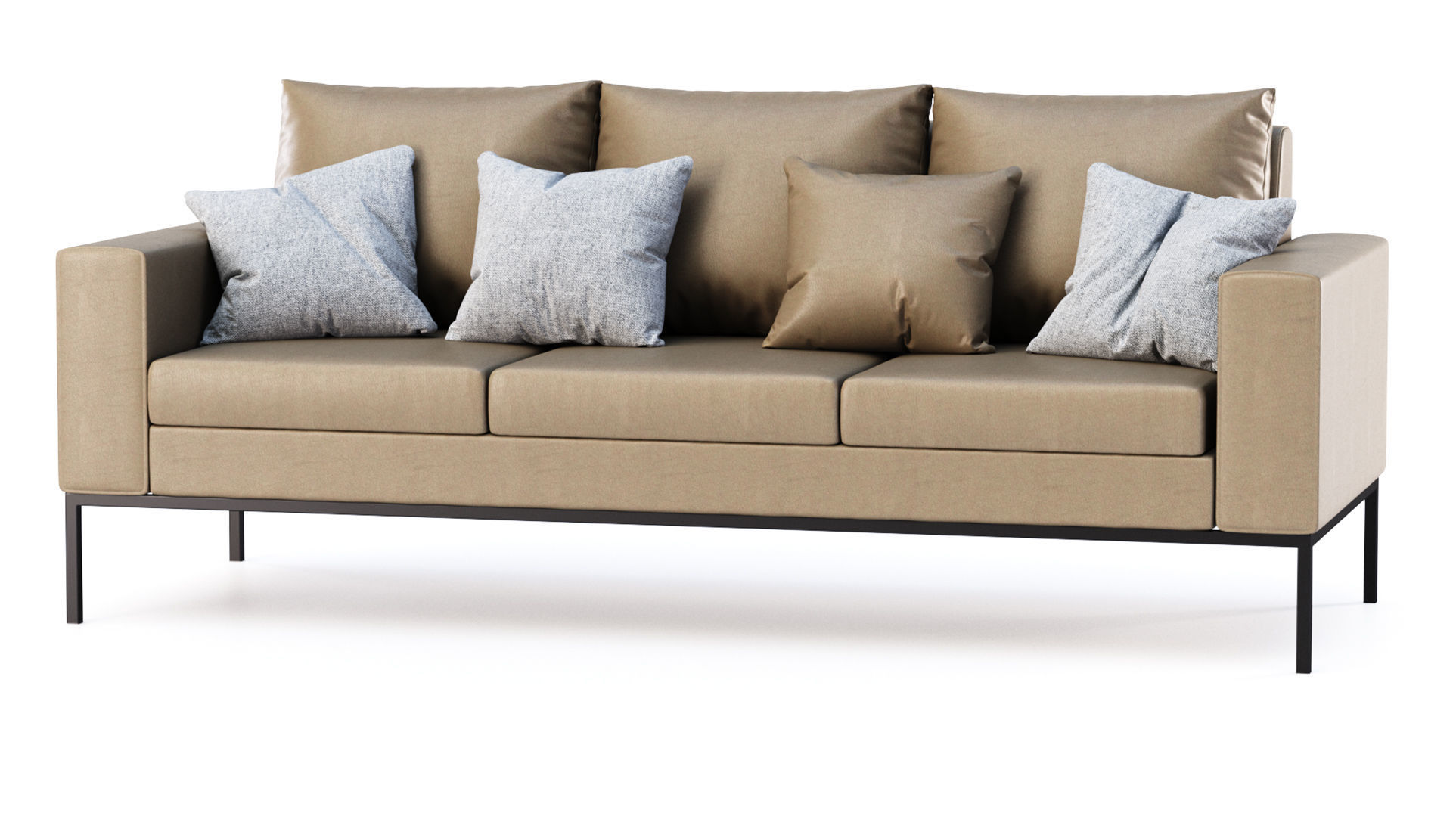 HBF Max Lounge Three Seater Sofa 3D model | CGTrader