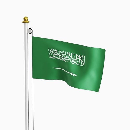 3D model Flag of the Saudi Arabia VR / AR / low-poly | CGTrader