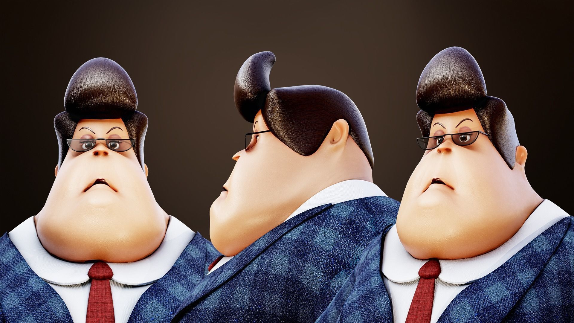 3D model Cartoon Madam character Model VR / AR / low-poly | CGTrader
