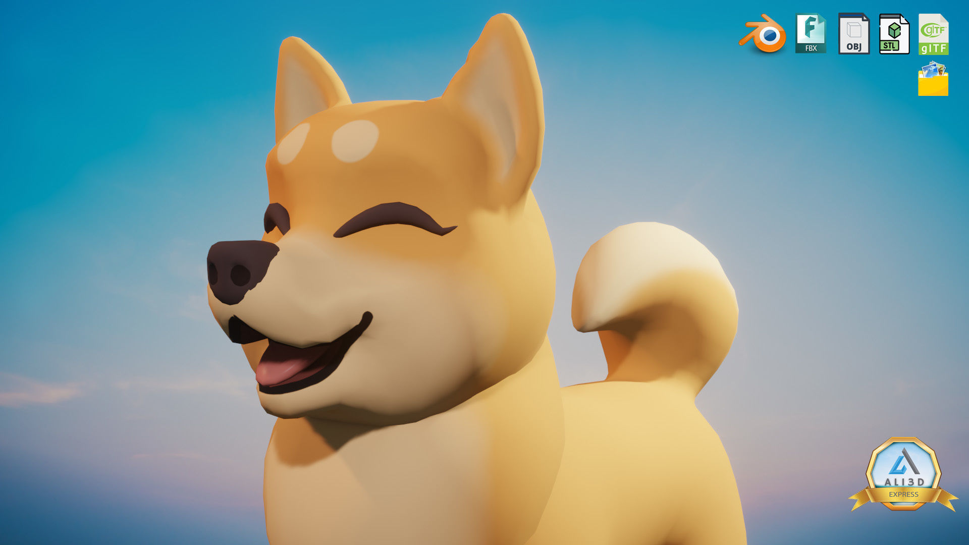 3D model Shibainu Shiba-inu Dog VR / AR / low-poly | CGTrader