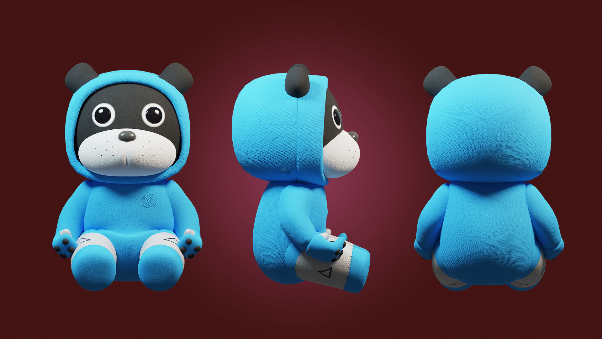 3D model Teddy Bear Low poly VR / AR / low-poly | CGTrader
