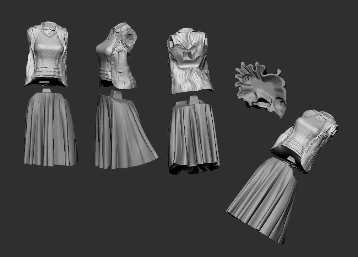 wednesday addams 3D model 3D printable | CGTrader