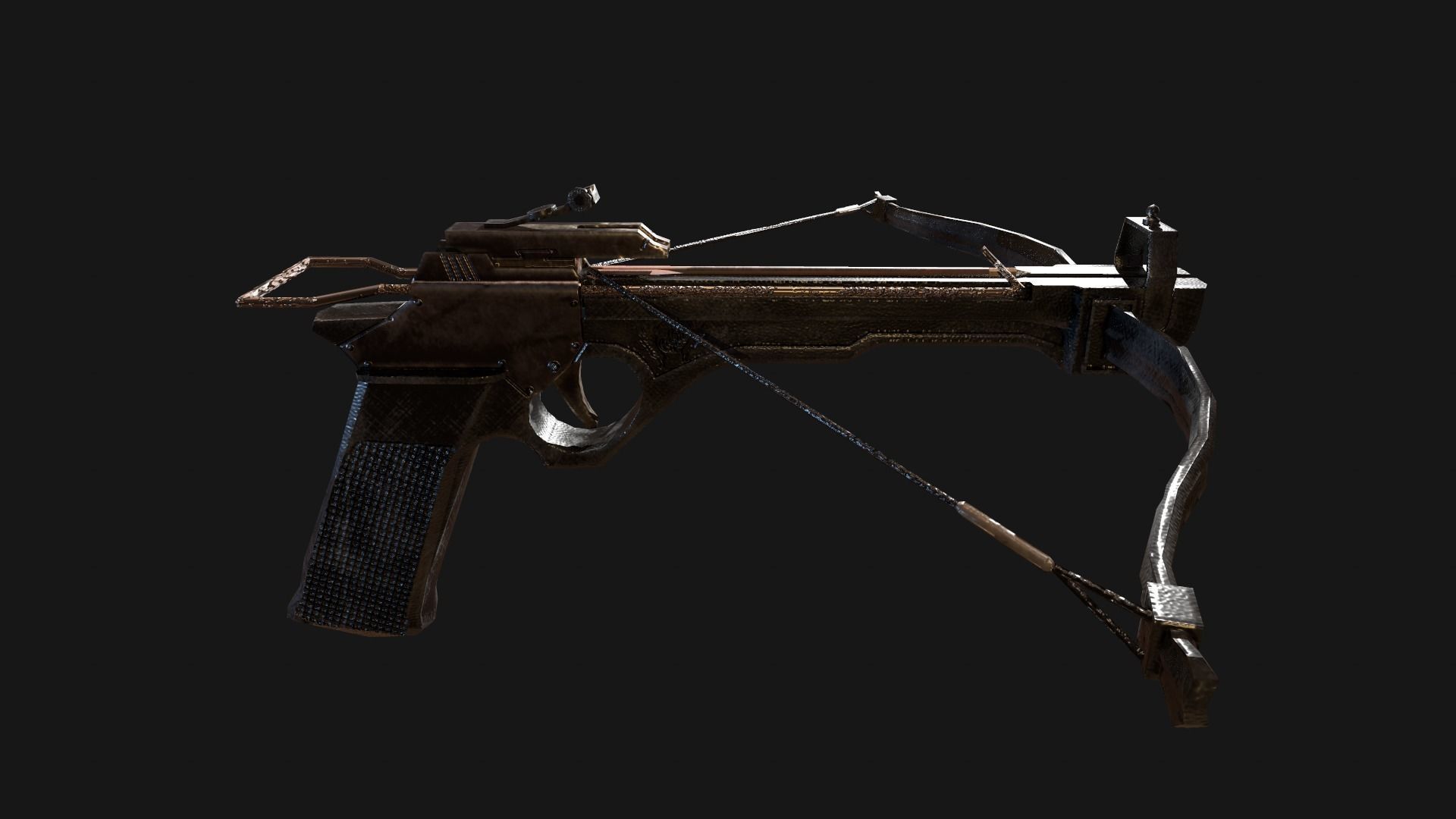 3D model Crossbow Pistol Post-Apoc Low-poly PBR VR / AR / low-poly ...