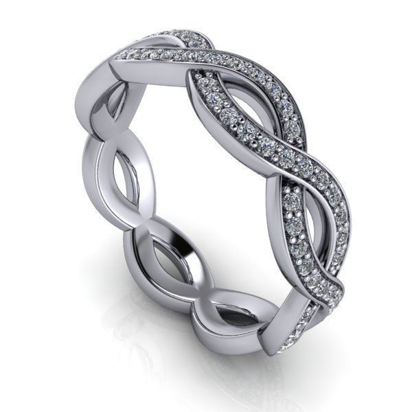 Wedding Band Infinity Rings 3D model 3D printable | CGTrader