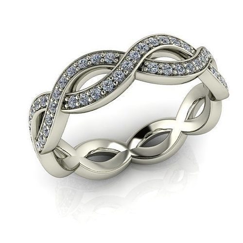 Wedding Band Infinity Rings 3D model 3D printable | CGTrader