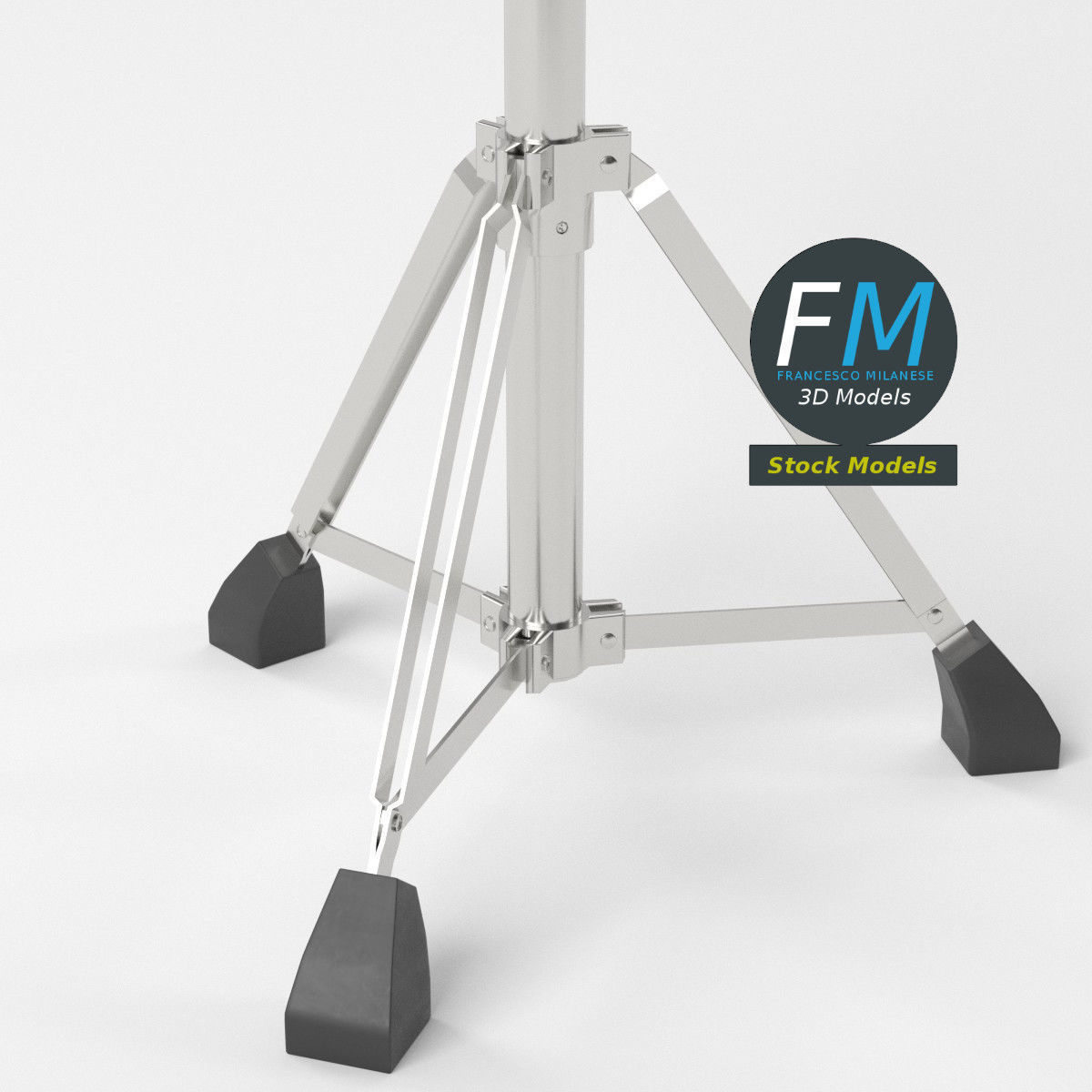 Rack tom drum mounted to a stand 3D model | CGTrader